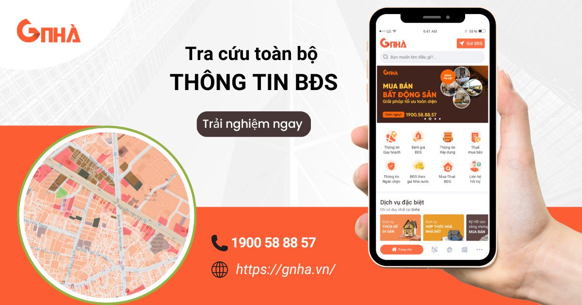 Website/app check quy hoạch, pháp lý bất động sản/nhà đất online · Gnhà